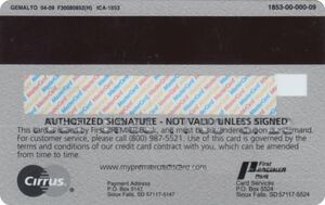 Bank Card: First Premier Platinum MC (First Premier Bank, United States ...