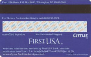 Bank Card: First USA America On Line (First USA Bank, United States of ...