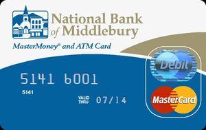Tarjeta de Banco: MasterMoney and ATM Card (National Bank of Middlebury ...