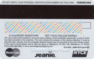 Tarjeta de Banco: MasterMoney and ATM Card (National Bank of Middlebury ...