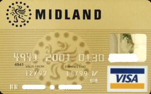 Bank Card: Midland - Visa (Midland Bank, United Kingdom of Great ...