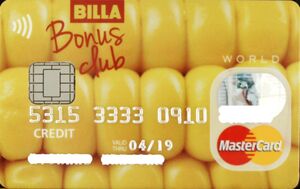 Tarjeta de Banco: BILLA Bonus Club (Raiffeisen Bank, República ChecaCol ...