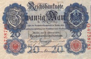 Banknote: 20 Mark (Germany(1914 Issue - Reichsbanknote, Imperial Bank ...