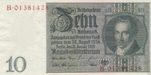 Banknote: 10 Reichsmark (Germany(1929-1936, (1945) Issue ...