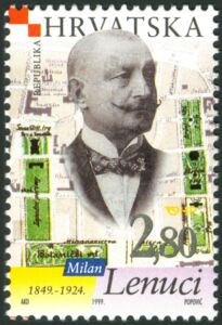 Timbre: Milan Lenuci (Croatie(Famous Croats (II)) Mi:HR 511,Sn:HR 398 ...