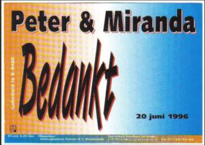 Drink Label: Bedankt Peter & Miranda (Brouwerij Strubbe, BelgiumCol:BE ...