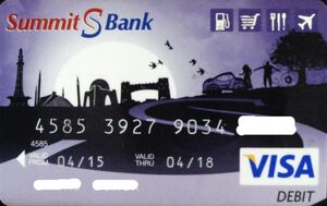 Bank Card: Pak Monuments (Summit Bank, PakistanCol:PK-VI-0010.02