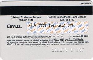 Bank Card: Visa Platinum Plus (MBNA America Bank, United States of ...