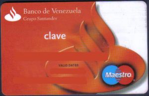Bank Card: Banco de Venezuela - Grupo Santander - Clave (Banco De ...