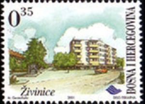 Stamp: Zivinice (Bosnia and Herzegovina(Towns 2001) Mi:BA 220,Sn:BA 380 ...