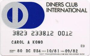 Bank Card: Diners Club International (Diners Club International USA ...