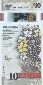 Banknote: 10 Pounds Sterling (Ireland-Northern(Ulster Bank Limited ...