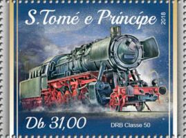Stamp: DRB Class 50 (São Tomé and Príncipe(Locomotives 2018) Mi:ST 7553 ...