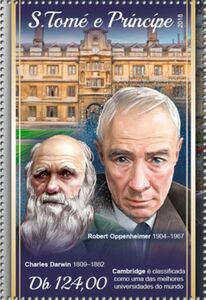 Stamp: Cambridge University: Charles Darwin, Robert Oppenheimer (São ...