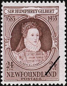 Stamp: Queen Elizabeth I (Newfoundland(350th Anniversary of Annexation by Sir Humphrey Gilbert ...