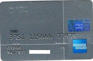Bank Card: UBS (Juniper Bank, United States of America) Col:US-AE-0202.01