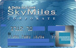Bank Card: Delta AirLines SkyMiles CORPORATE AMEX Blue (American ...