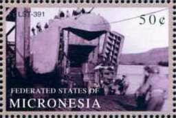 Stamp: LST-391 (Micronesia, Federated States of(D-Day, 60th Annniv.) Mi ...