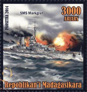 Stamp: SMS Markgraf (Madagascar: Illegal Stamps(First World War (2014 ...