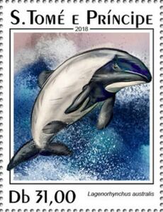 Stamp: Peale's Dolphin (Lagenorhynchus australis) (São Tomé and ...