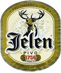 ملصقة الشراب: Jelen Pivo (Apatinska Pivara, صربياCol:RS-BEER-000103