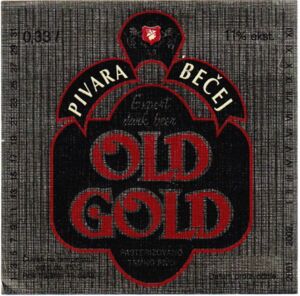 Drink Label: Old Gold export dark beer (Bečejska Pivara, SerbiaCol:RS ...
