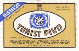 Etiqueta de bebida: Beogradsko turist pivo (BIP-Beogradska Industrija ...