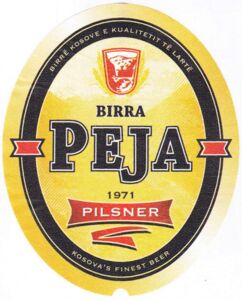 Drink Label: Birra Peja Pilsner (Birra Peja, KosovoCol:KO-BEER-000014