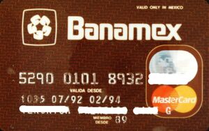 Bank Card: Clasica (Banamex, MexicoCol:MX-MC-0135