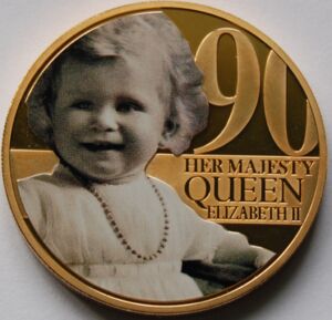 Moneda: 50 Pence (Queens 90th Birthday) (Guernsey(1996~2021 - Queen ...