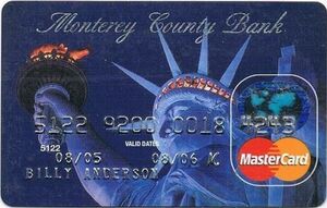 Bank Card: Monterey County Bank (Monterey County Bank, United States of ...