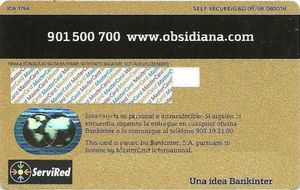 Bank Card: Obsidiana oro (Bankinter, SpainCol:ES-MC-0072