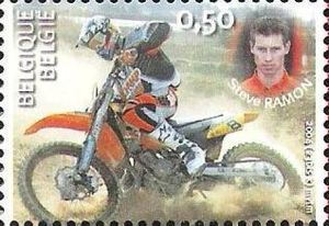 Stamp: Belgian Worldchampion Motocross Steve Ramon (Belgium(Sport) Mi ...