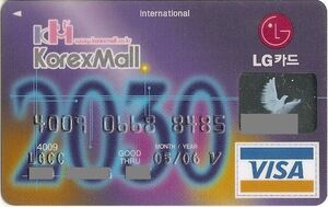 Bank Card: LG Capital (LG Credit Card, Korea, SouthCol:KR-VI-0039