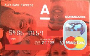 Bank Card: Face (Alfa-bank, RussiaCol:RU-MC-1306.01