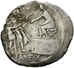 Coin: 1 Denarius (Augustus - Drusus & Tiberius pres. laurel branches ...