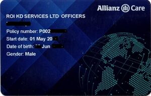 Functional Card: Allianz Care (Insurance, Luxembourg(Allianz) Col:LU ...