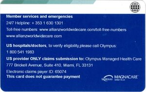 Functional Card: Allianz Care (Insurance, Luxembourg(Allianz) Col:LU ...