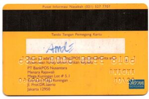 Bank Card: ATM bank Pos (Bank POS, IndonesiaCol:ID-GM-0075