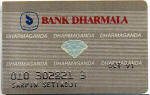 Tarjeta de Banco: Dharmala Dharmaganda (Bank Dharmala, IndonesiaCol:ID ...