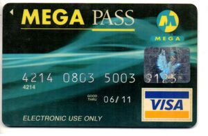 Bank Card: Mega PASS Visa (Bank Mega, Indonesia) Col:ID-VI-0065