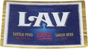 Drink Label: Lav svetlo pivo (Pivara Čelarevo /Carlsberg Serbia/, SerbiaCol:RS-BEER-000606