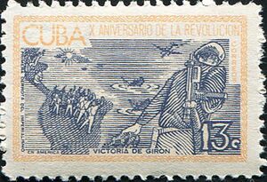 Stamp: Victoria de Giron (Cuba(10th anniversary of the rebellion) Mi:CU ...
