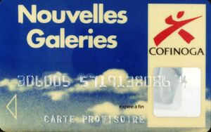 Bank Card: Cofinoga Nouvelles Galeries (Cofinoga, FranceCol:FR-GM-0047.02