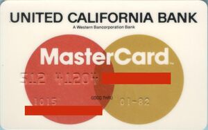 Bank Card: United California Bank MasterCard (United California Bank ...
