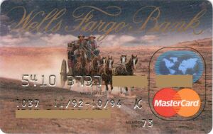 Bank Card: Wells Fargo Bank MasterCard (Wells Fargo, United States of ...