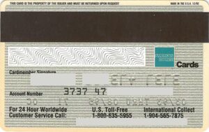 Bank Card: American Express OPTIMA Blue US 373747 (American Express ...