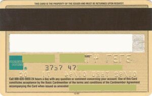 Bank Card: American Express OPTIMA US 373747-12-90 (American Express ...
