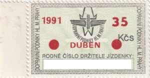 Transport Ticket: Student Ticket (DPHMP - Dopravní podniky hlavního ...