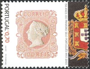 Stamp: 150 Years of Portuguese postage stamps (Portugal(150th ...